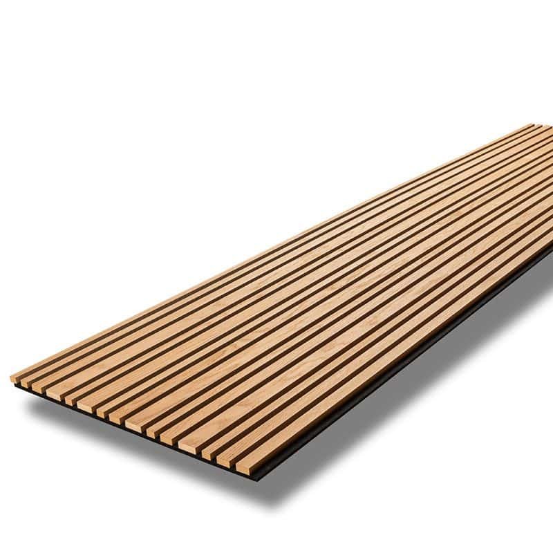 Wooden wall panel oak in brown MDF Barcode 240X60X2cm